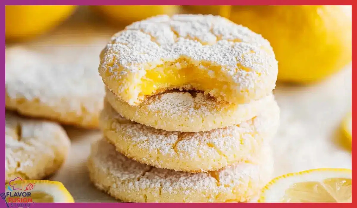 Easy Lemon Bar Butter Cookies | Soft Gooey Lemon Cookies