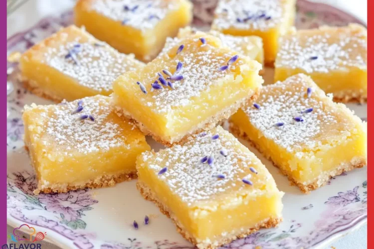 Lavender Lemon Bars Recipe with Homemade Lavender Sugar