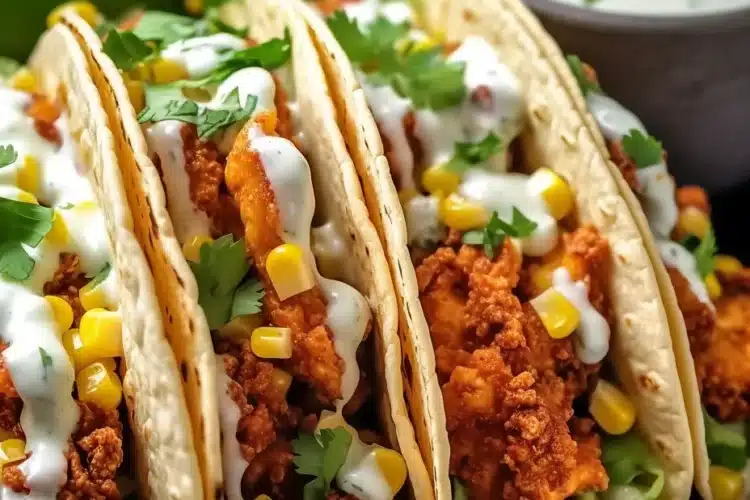 Fried Chicken Street Corn Taco with Jalapeno Lime Ranch: An Incredible ...
